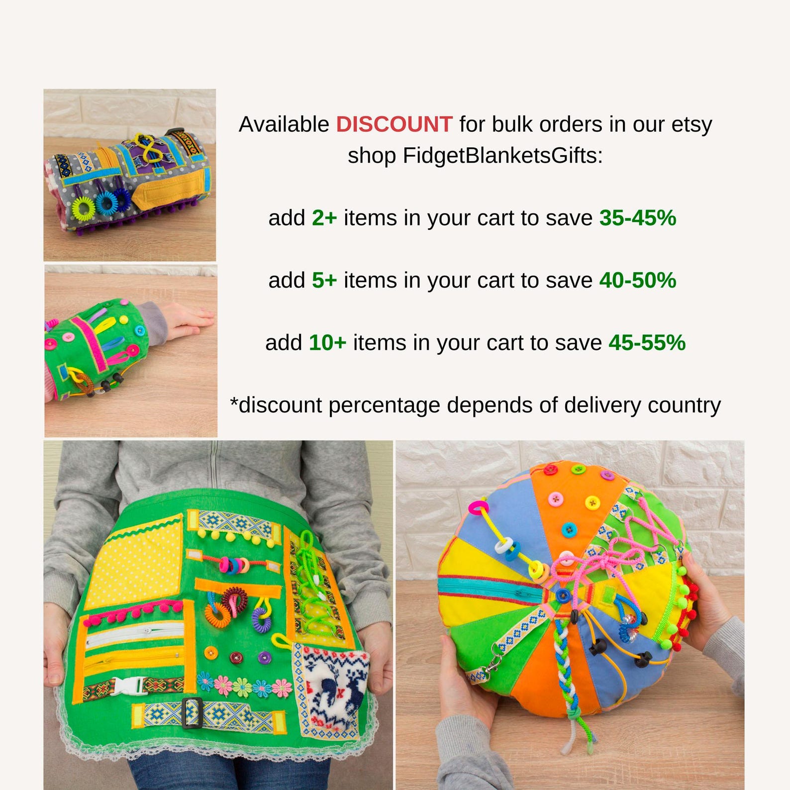 Fidget Twiddle Muff for Elderly, Dementia Activities, Alzheimers ...