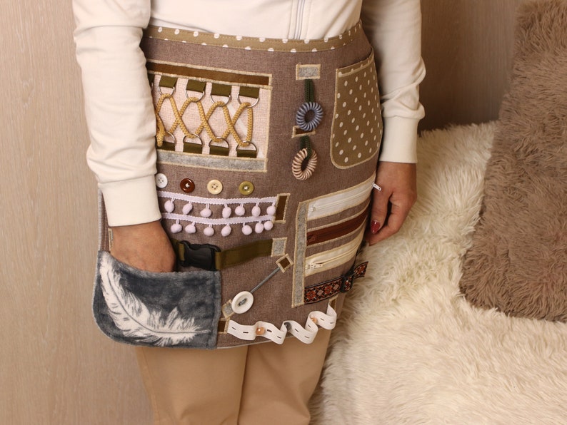 Activity Apron Dementia Fidget Apron Sensory Apron - Etsy