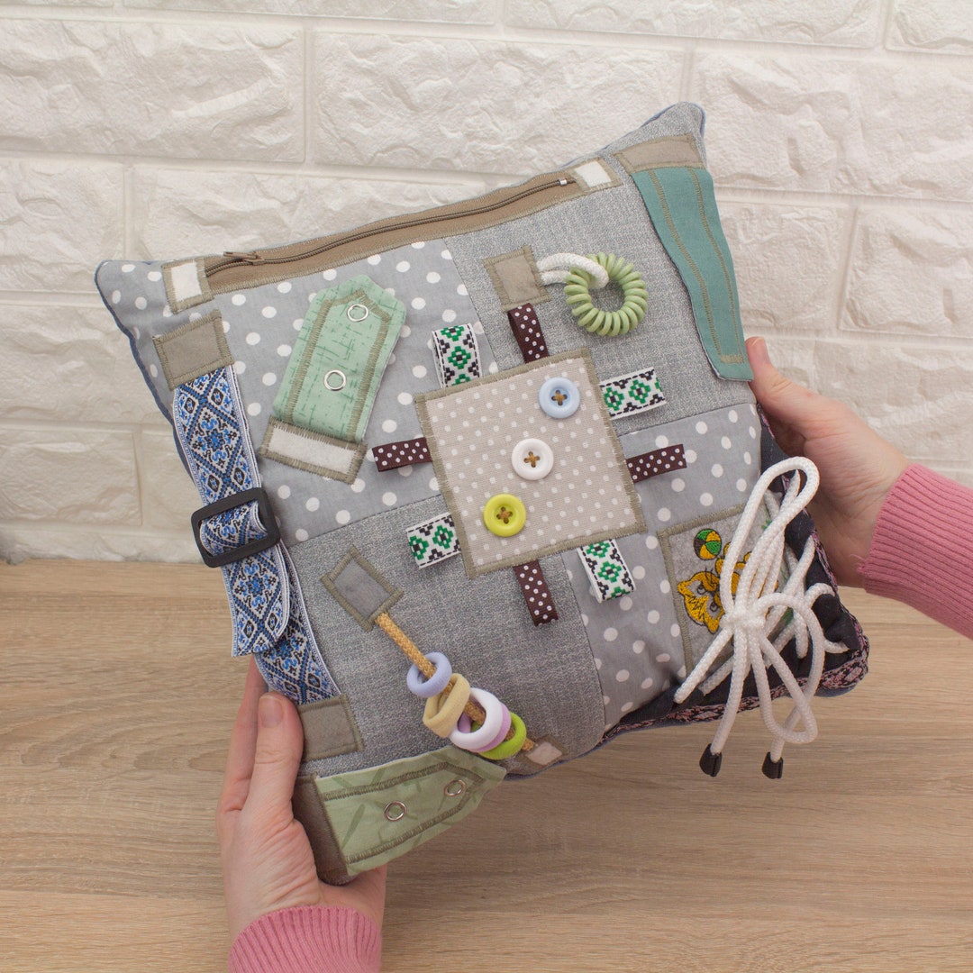 ADHD Sensory Pillow, Dementia Fidget Pillow, Activity Alzheimer Tactile ...