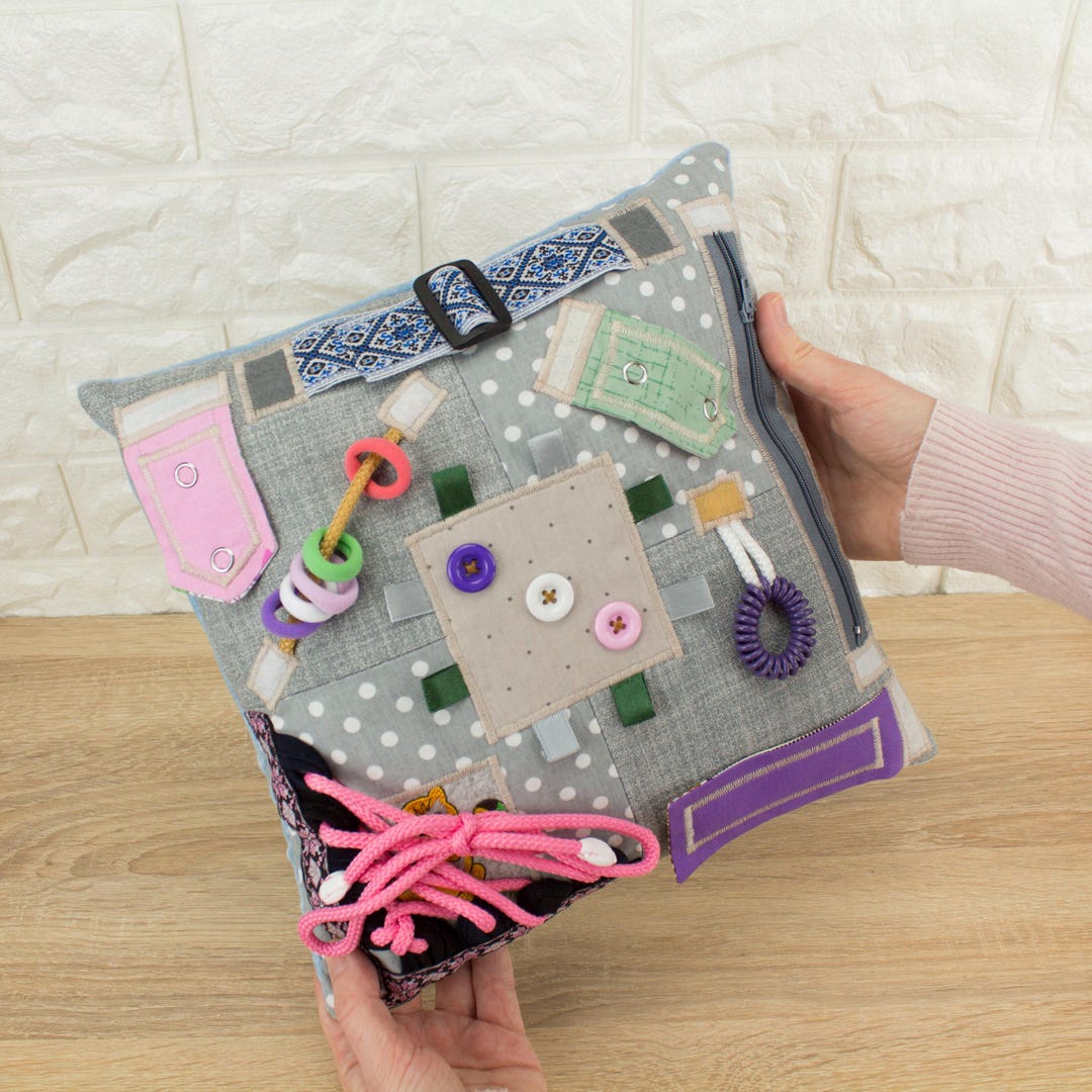 ADHD Sensory Pillow, Dementia Fidget Pillow, Activity Alzheimer Tactile ...