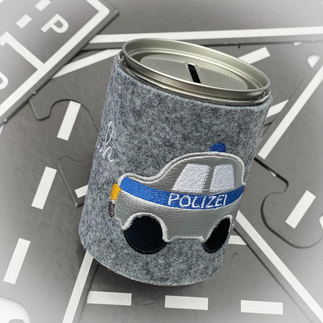 Stoffwittchen Police Car Money Box With Name - Etsy