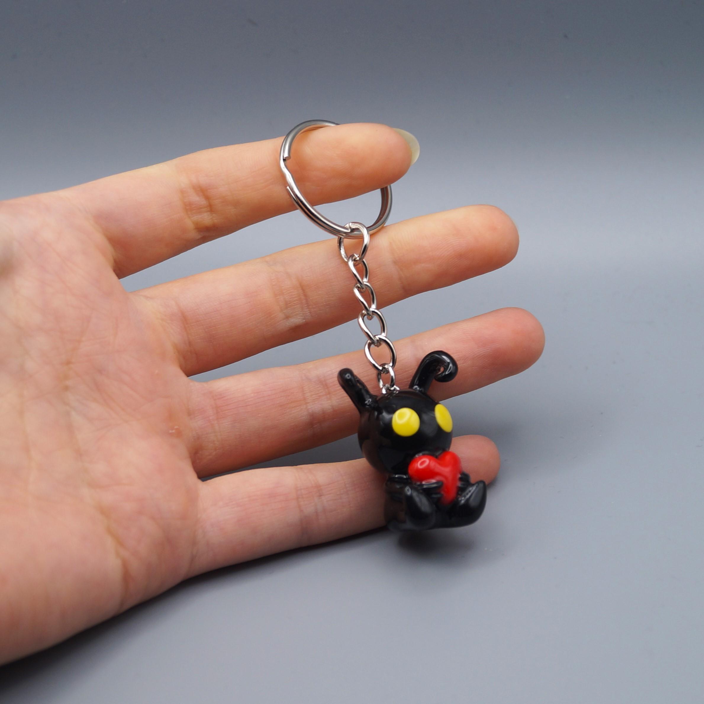 Kingdom Hearts Heartless Charm: Handmade Polymer Clay Keychain - Etsy