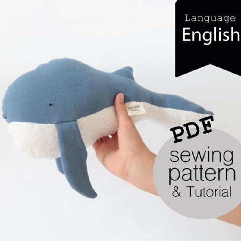 Sewing Pattern Whale - Etsy