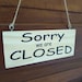 Open Closed Sign Business Sign Black Vinyl Wooden Plaque Hanging Sign ...