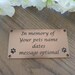 Memorial Name Plate Brass Colour Coffin Urn Name Plate Memorial Funeral ...