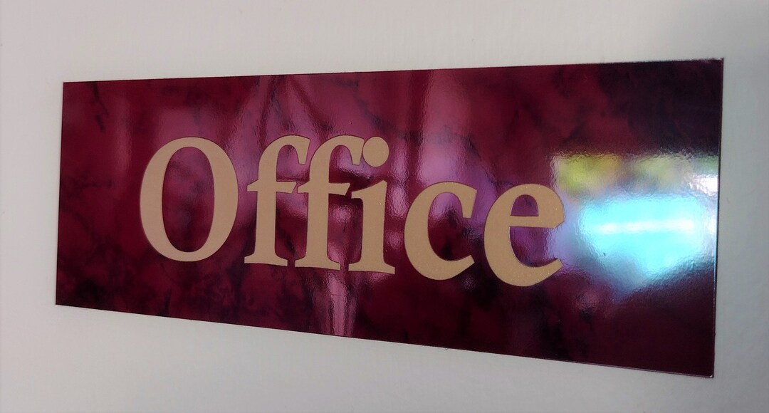 Custom & Personalised Adhesive Office Door Name Plate Various Colours ...