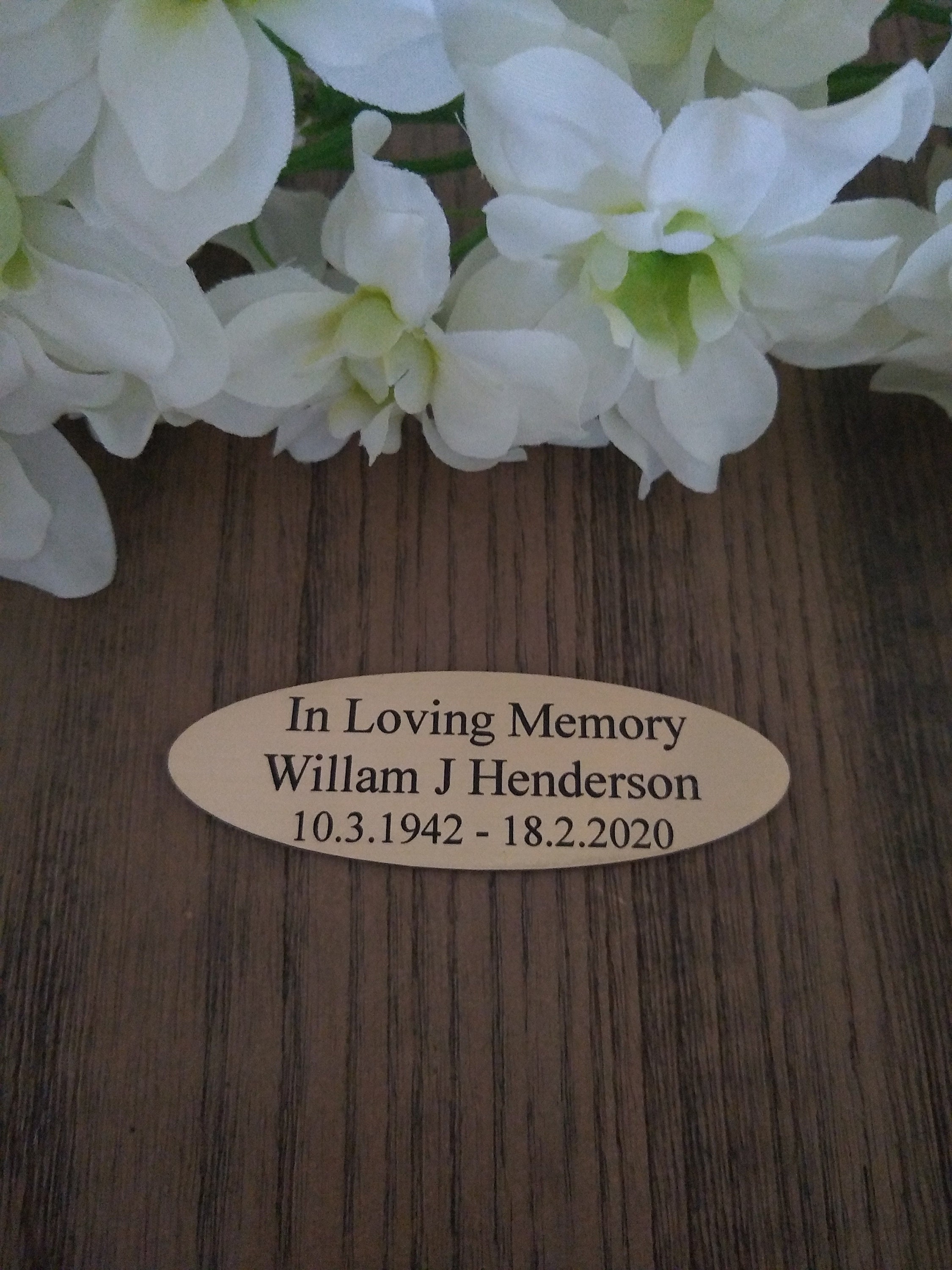 Memorial Name Plate Brass Colour Coffin Urn Name Plate Memorial Funeral ...