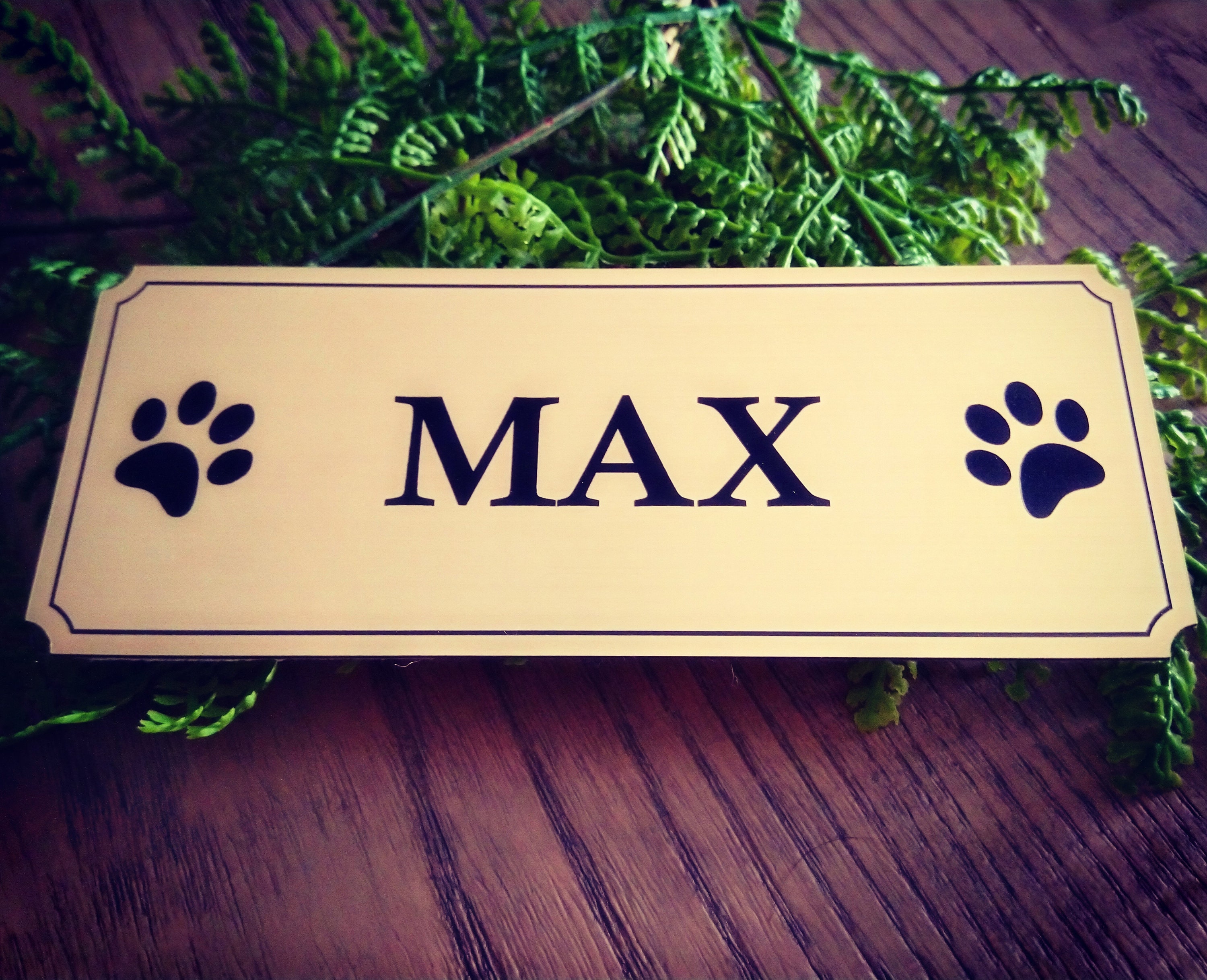 Adhesive Pet Name Plaque Sign Kennel Guard Dogs Sign Adhesive - Etsy UK