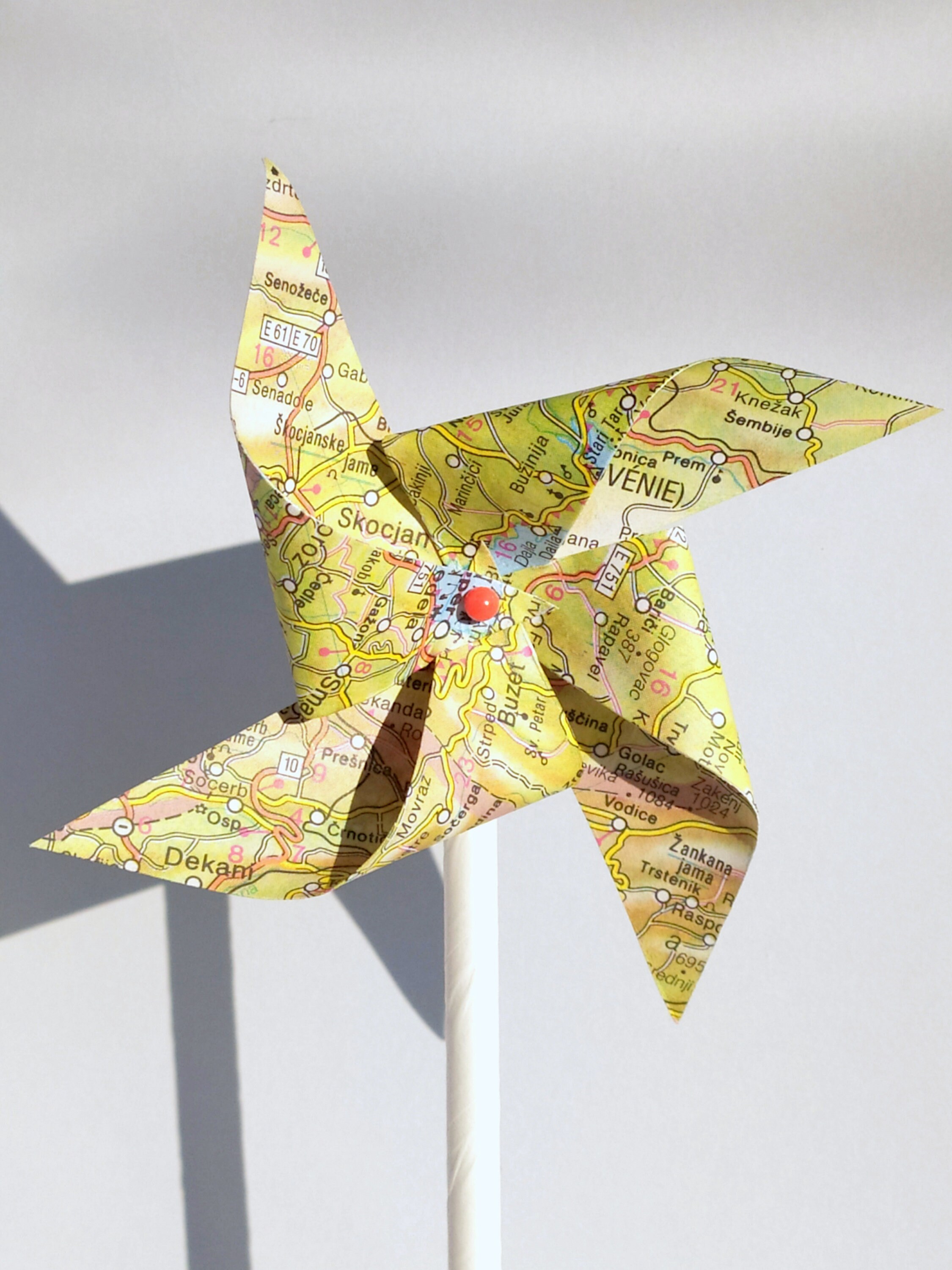 3 Pinwheels Made From Old Maps Party Decoration Upcycled - Etsy