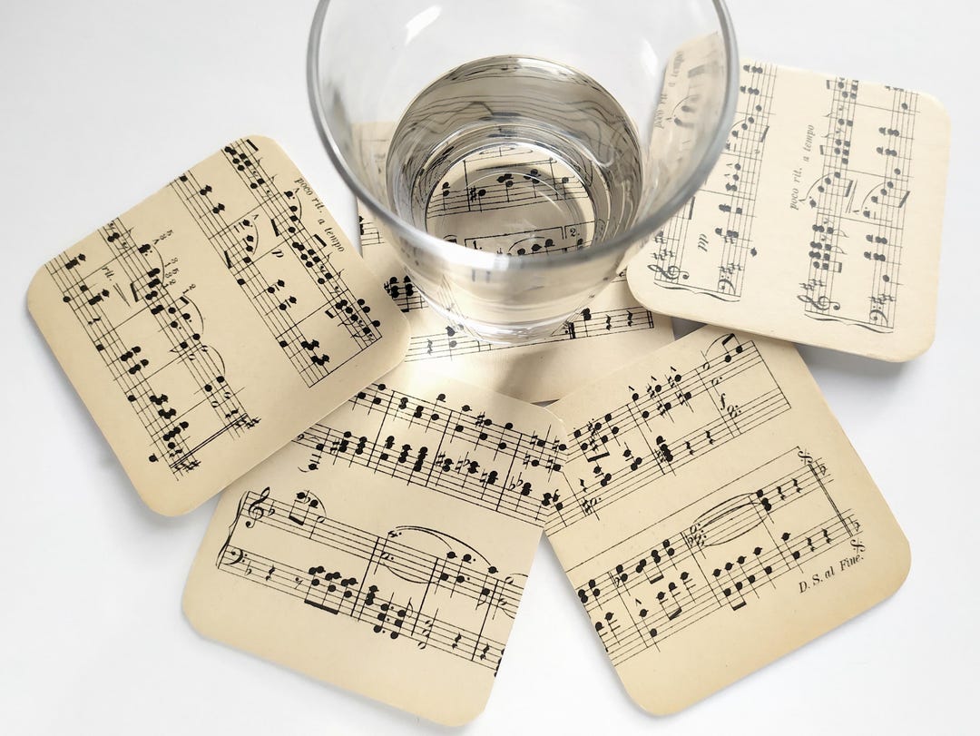 5 Coasters With Musical Notes - Etsy