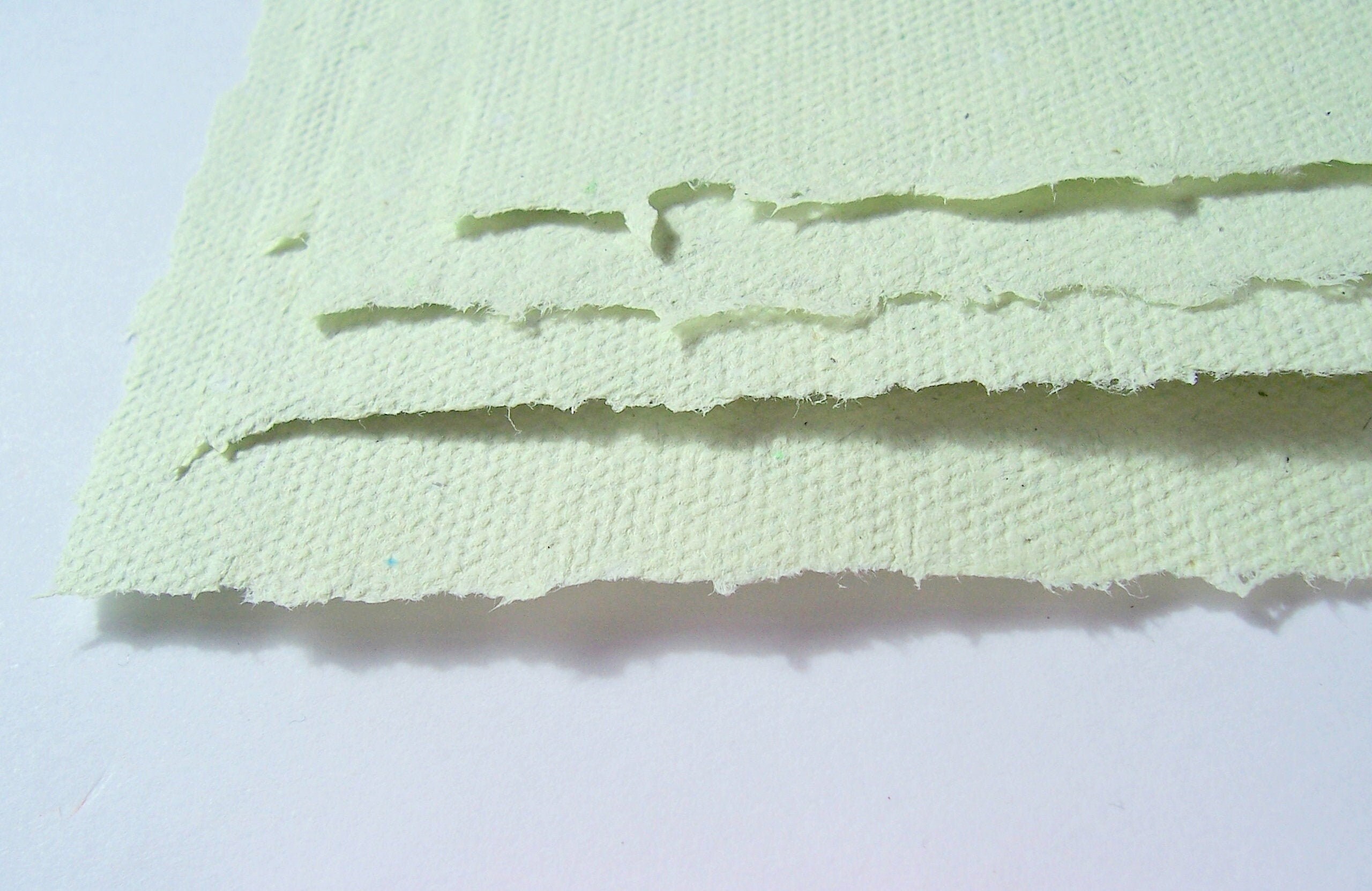 Light-green Handmade Paper 4 Sheets DIN A5 Stationary Deckle - Etsy UK