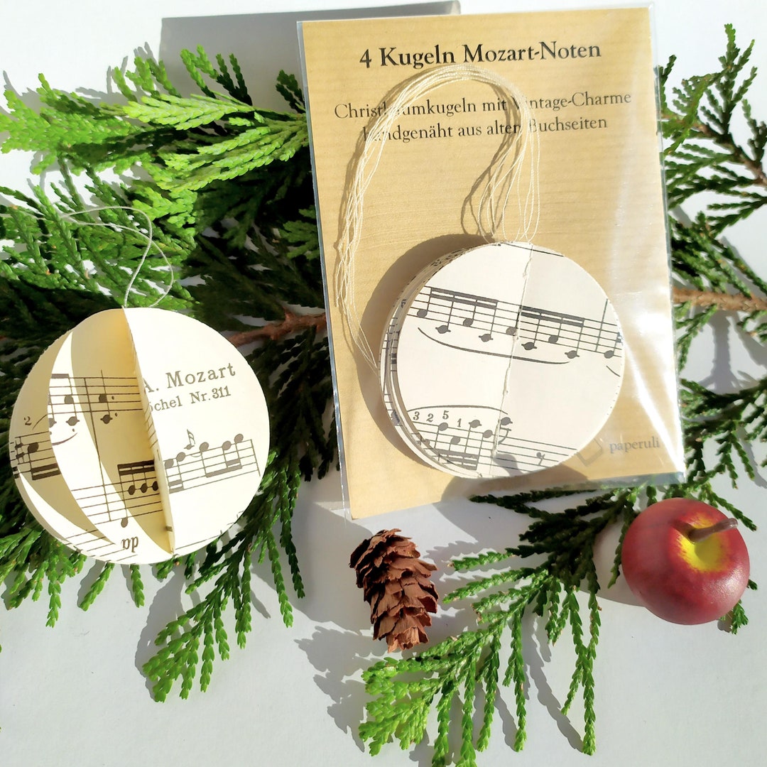 Christmas Tree Bauble Mozart Notes - Etsy