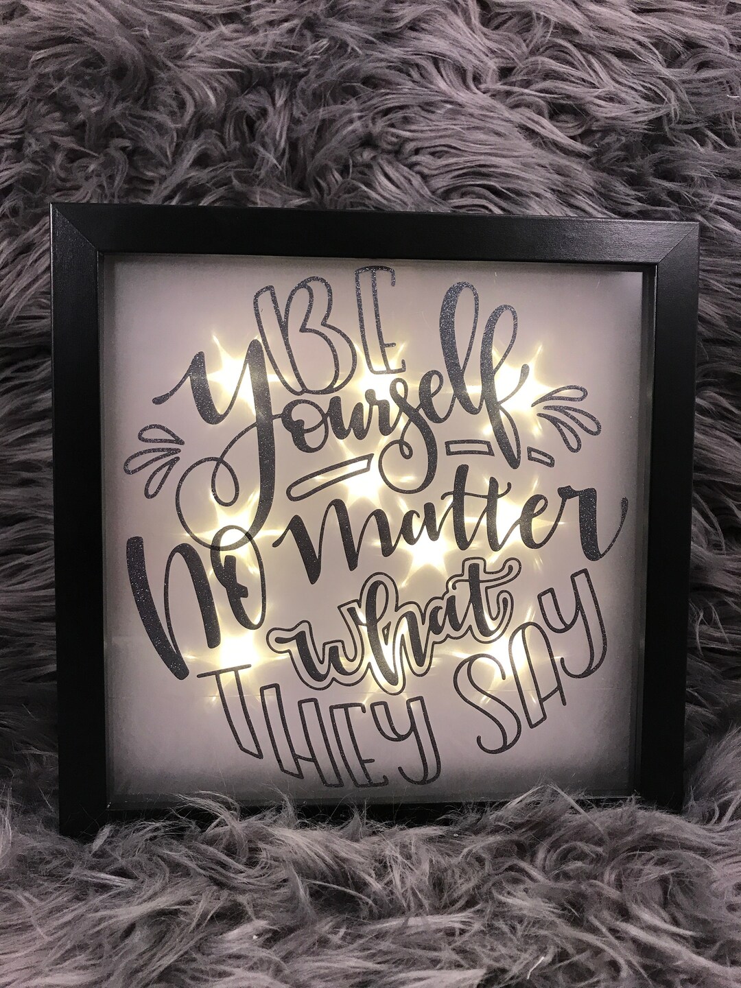 LED Photo Frame Illuminated Photo Frame Be Yourself - Etsy