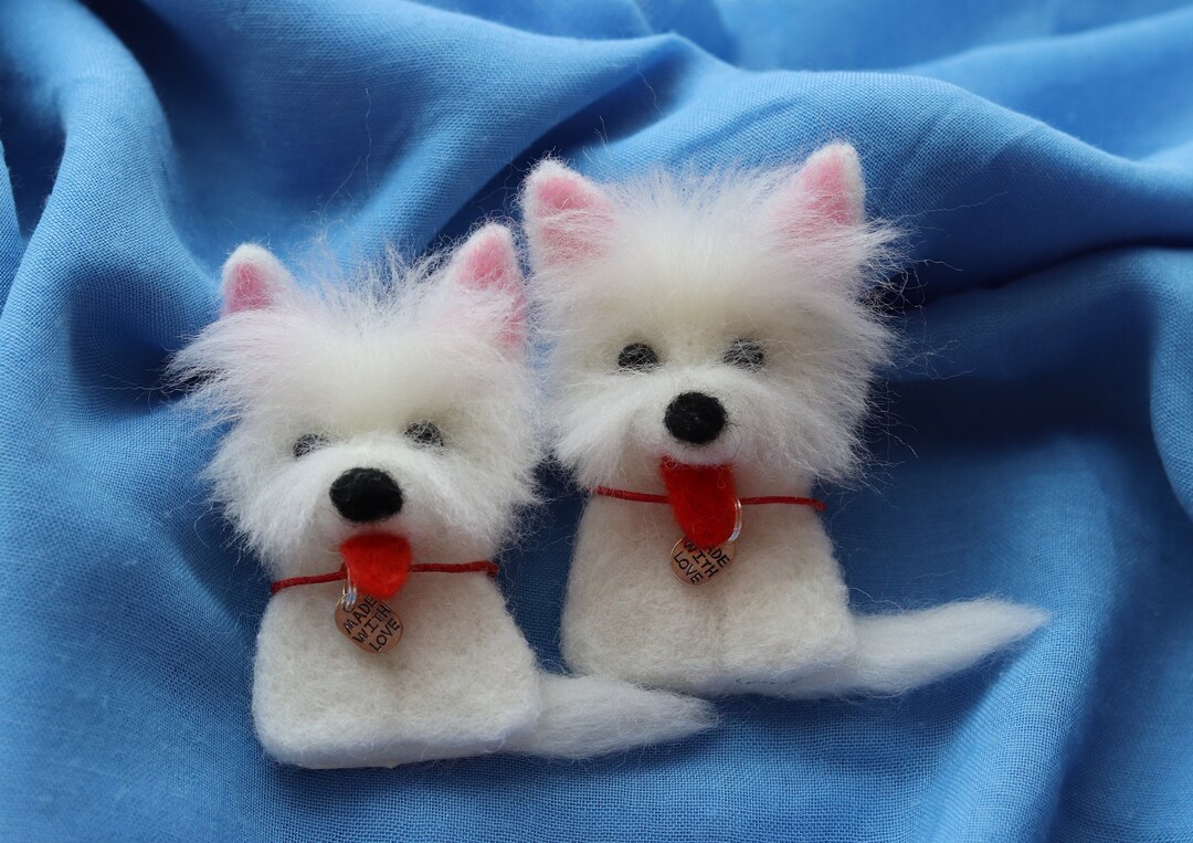 Felt Dog,felt Miniature,felt Animals,westie,christmas,gift - Etsy