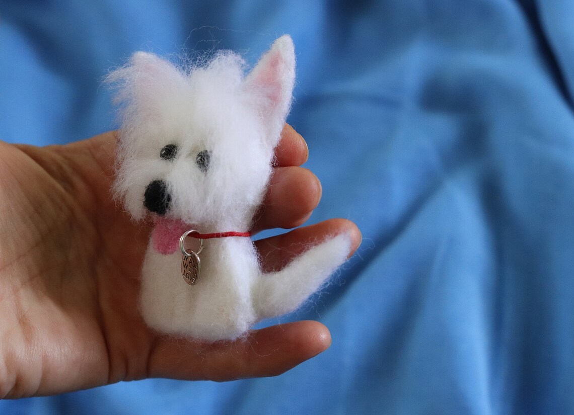 Felt Dog,felt Miniature,felt Animals,westie,christmas,gift - Etsy
