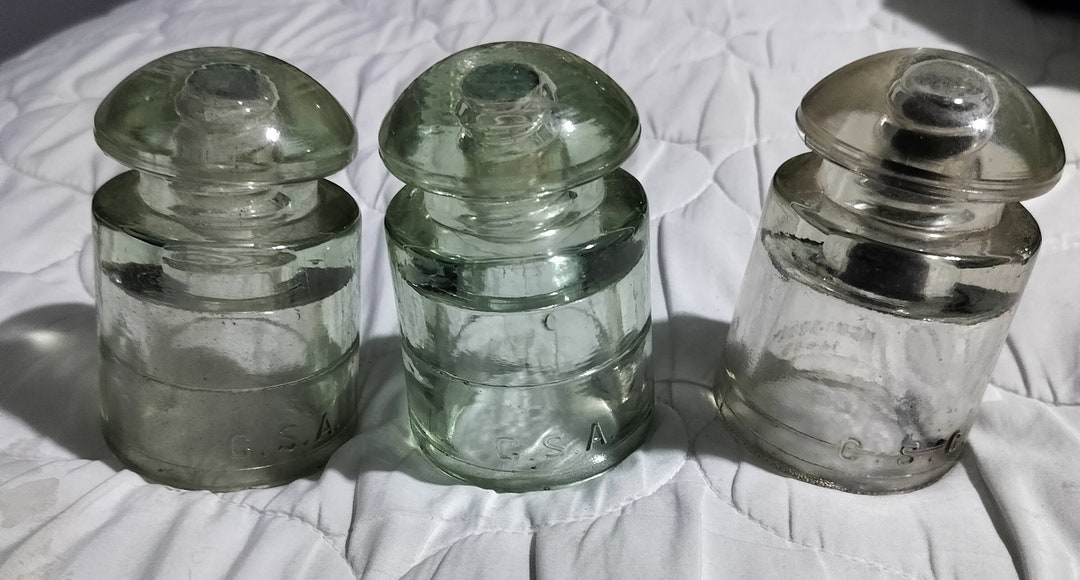 3 Vintage Glass Insulators Hemingray 40, 41, & 49 See Photos 4x2.5 - Etsy