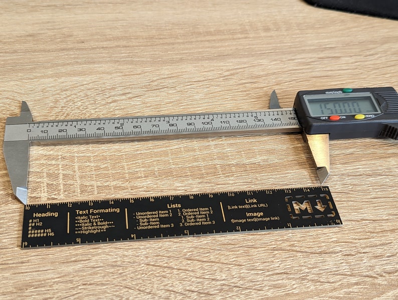 Multifunction Ruler Markdown Cheat Sheet High Quality T For Etsy 