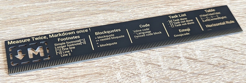 Multifunction Ruler Markdown Cheat Sheet High Quality Gift for - Etsy