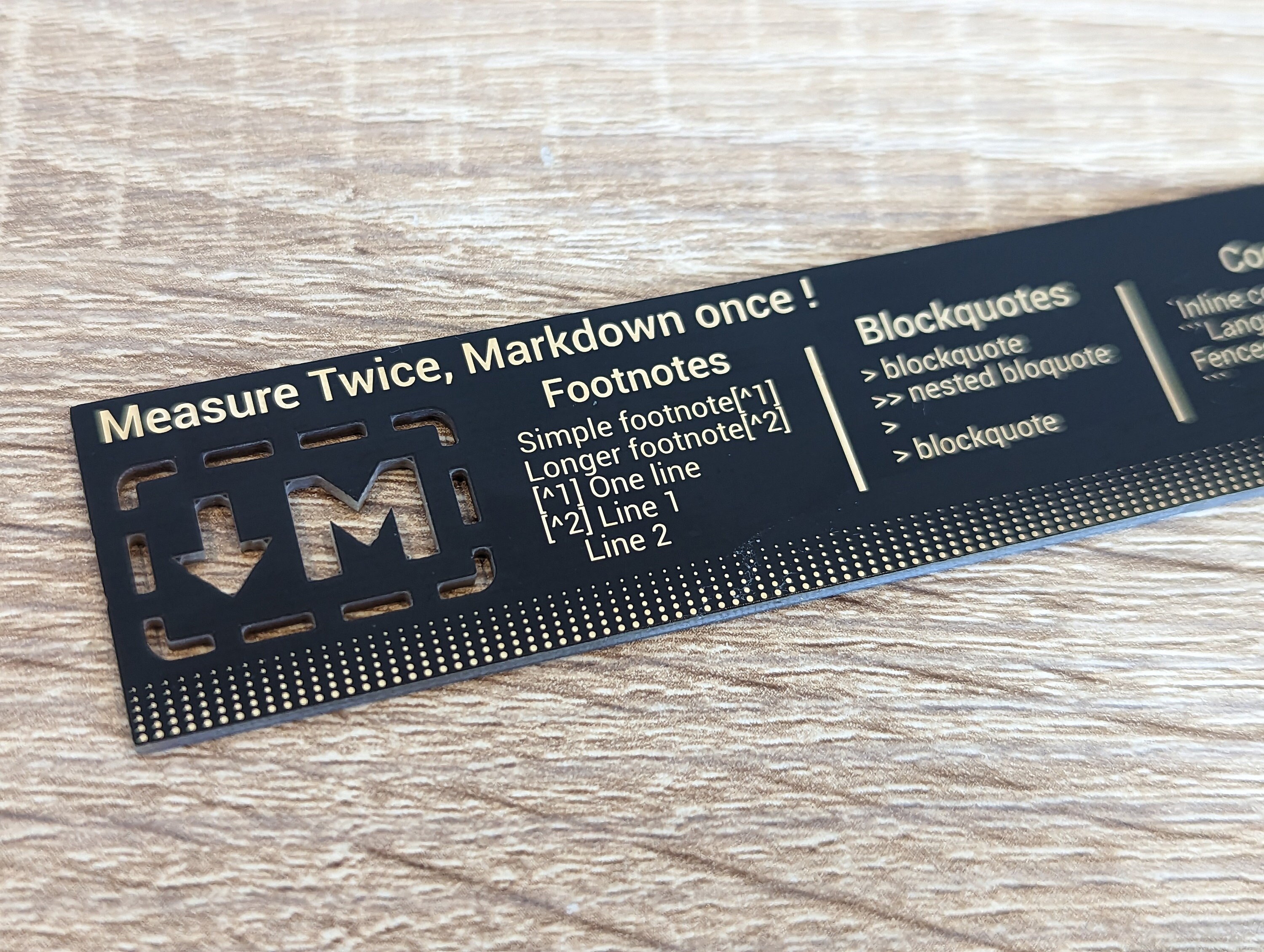 Multifunction Ruler Markdown Cheat Sheet High Quality Gift for ...