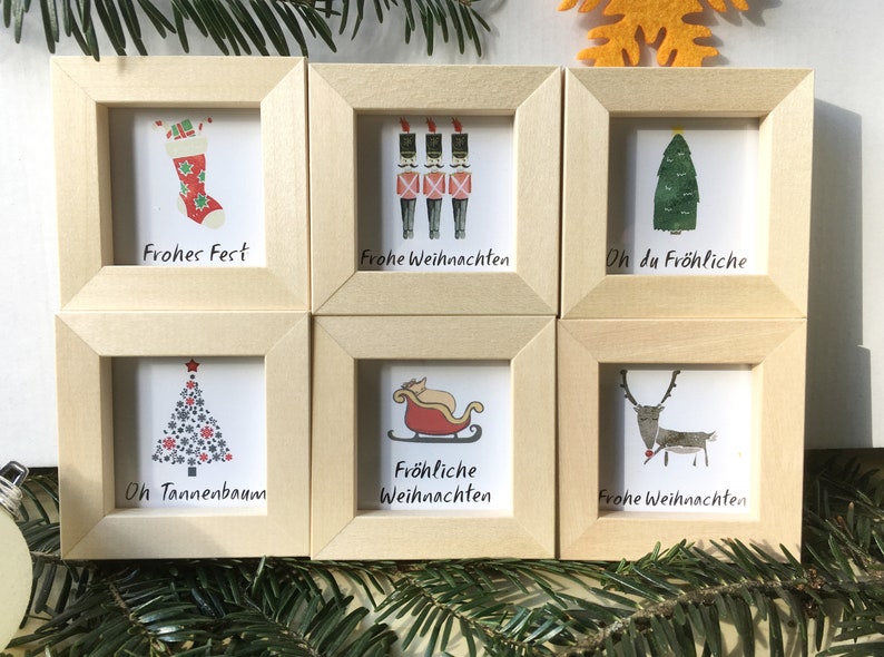 Kleines Bild Mini Geschenkidee Holz austauschbar Bilderrahmen ...