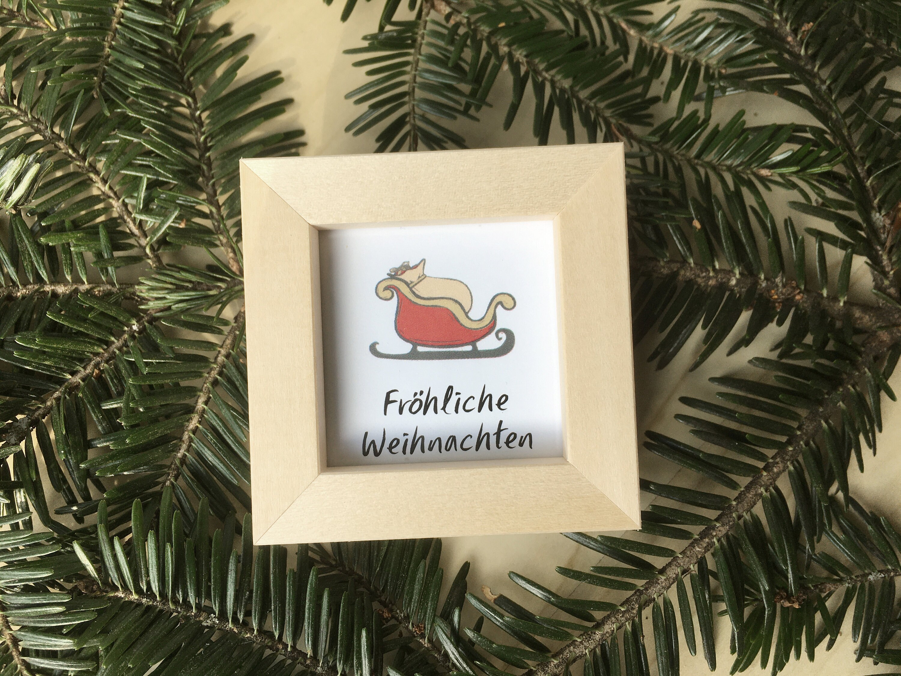 Kleines Bild Mini Geschenkidee Holz austauschbar Bilderrahmen ...
