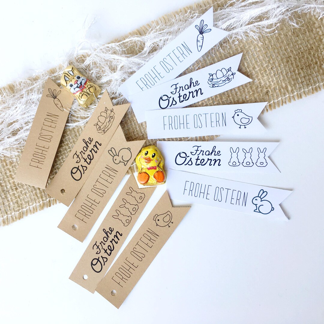 Easter Print Template - Gift Tags - Banners - Flags - Pendants - Modern ...