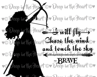 Princess Merida Brave SVG PNG JPG instant Zip File | Etsy