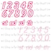 Pink Numbers With Outline - SVG, PNG, JPG -instant Zip File Download ...