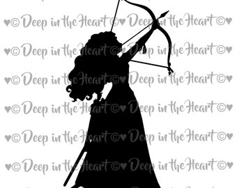 Princess Merida Brave SVG PNG JPG instant Zip File | Etsy