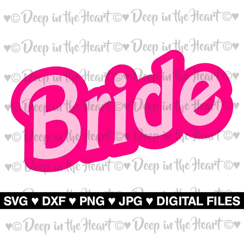 Girly Pink Bride With Outline SVG PNG DXF Jpeg instant - Etsy