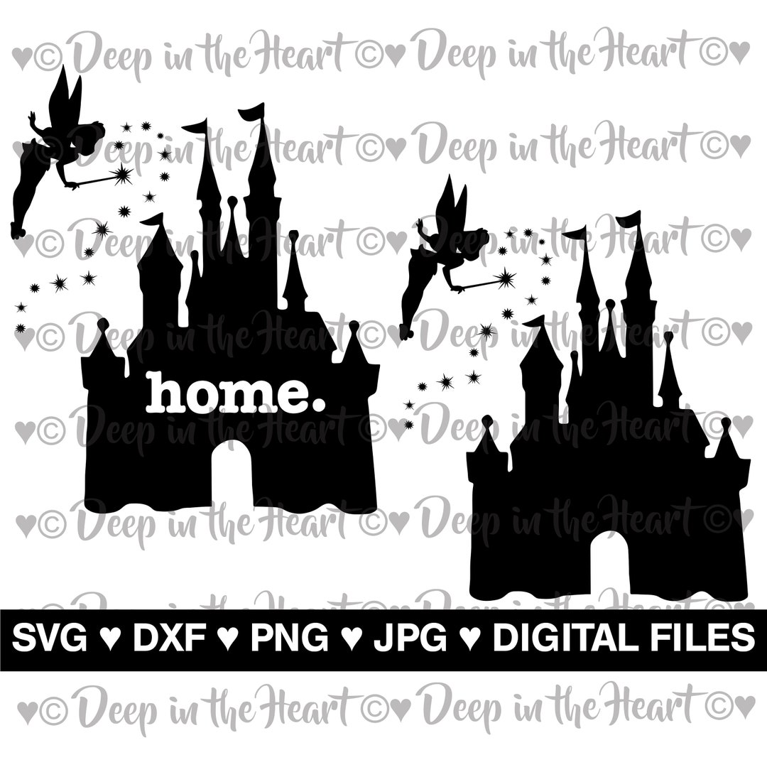 Tinkerbell Home Castle- SVG, DXF PNG, Jpeg -instant Zip File Download ...