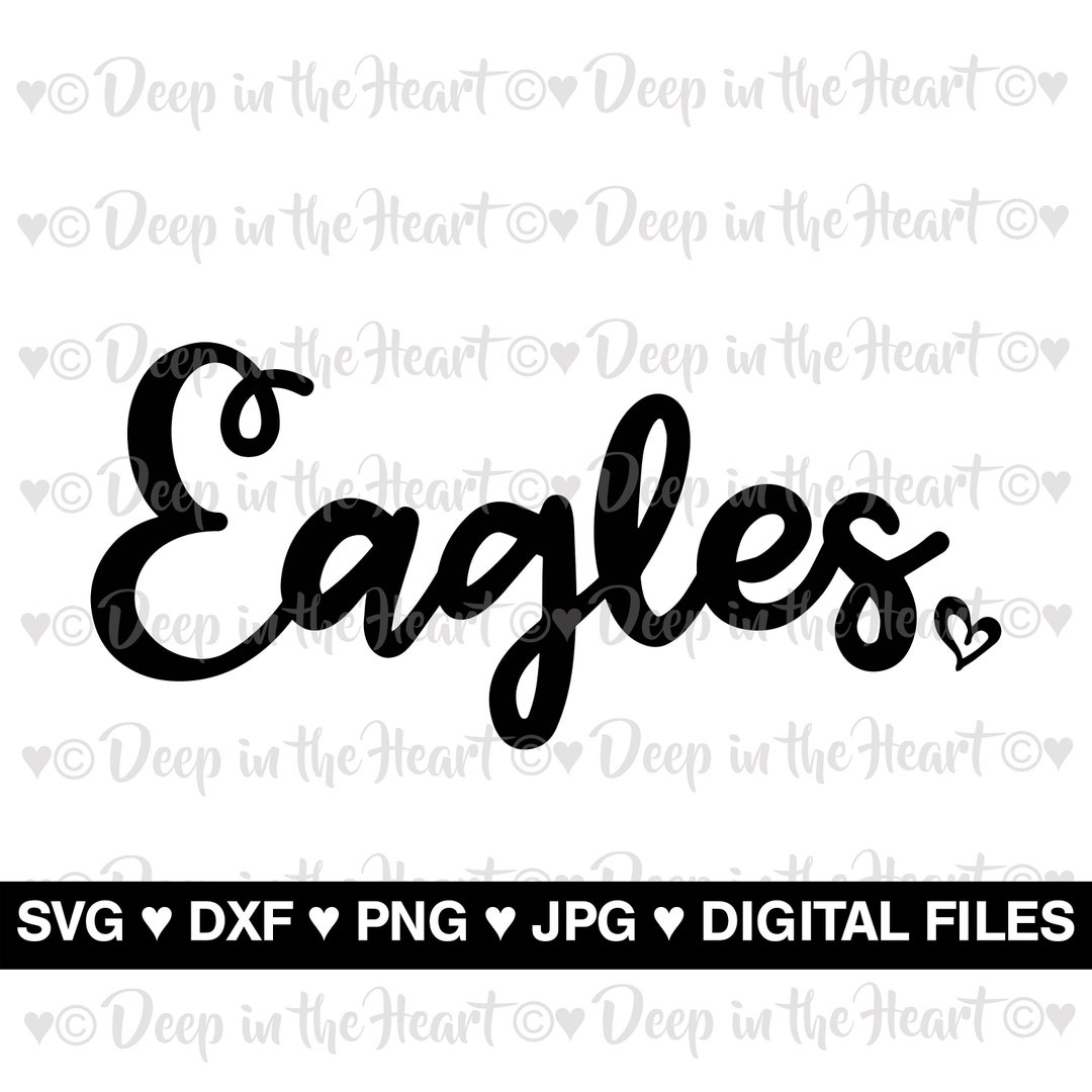 Eagles With Heart - SVG, DXF, PNG, Jpeg - Instant Zip File Download ...