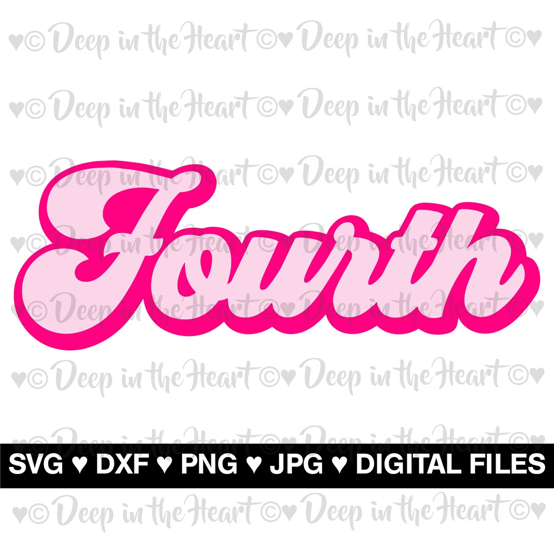 Girly Pink -fourth - SVG, PNG, DXF, Jpeg- Instant Zip File Download ...