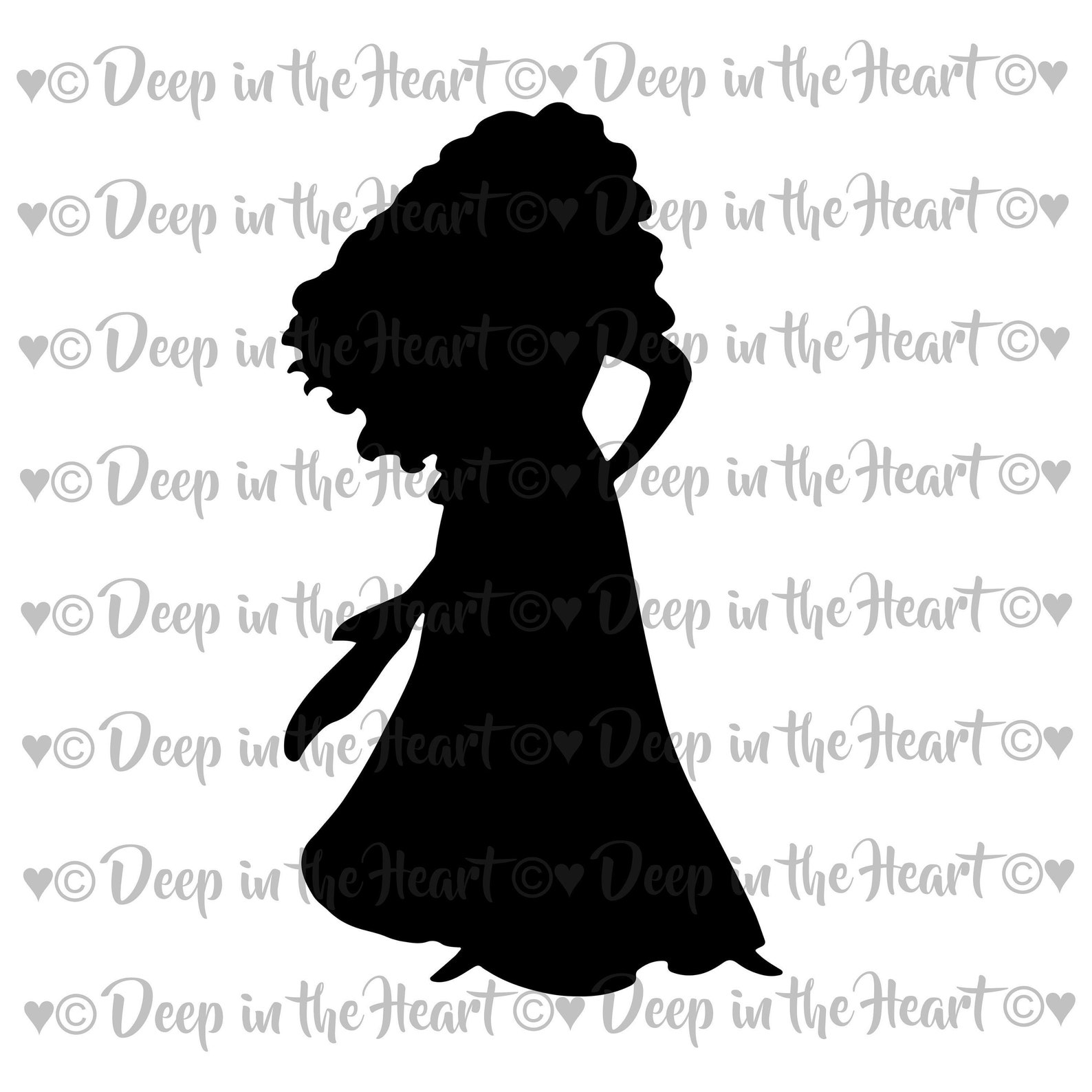 Princess Merida Brave Silhouette SVG PNG JPG Instant Zip | Etsy