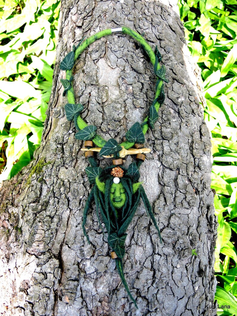 Elven necklace Forest jewelry Druid charm Forest elven | Etsy