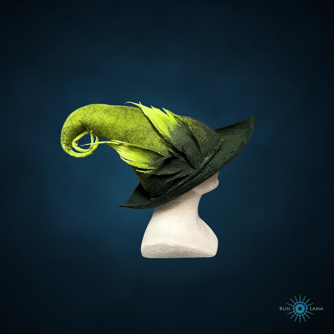 Wizard Hat, Forest Elven Hat, Gnome Hat, Druid Headpiece, Forest Witch ...