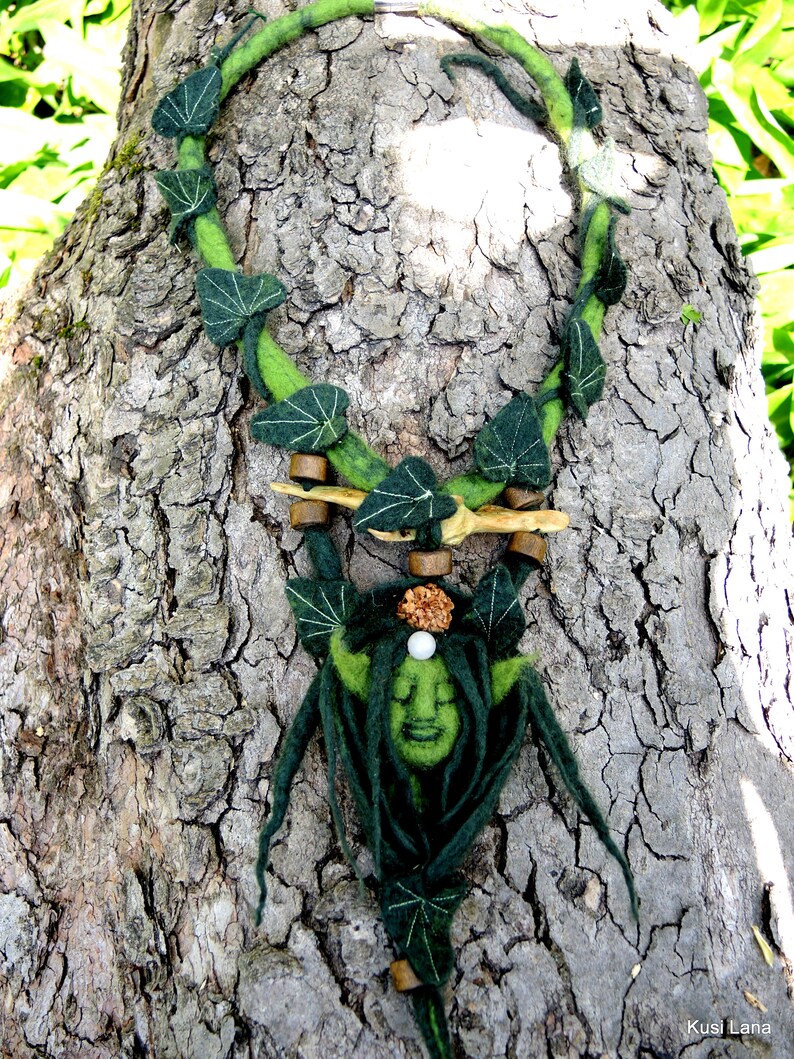 Elven necklace Forest jewelry Druid charm Forest elven | Etsy