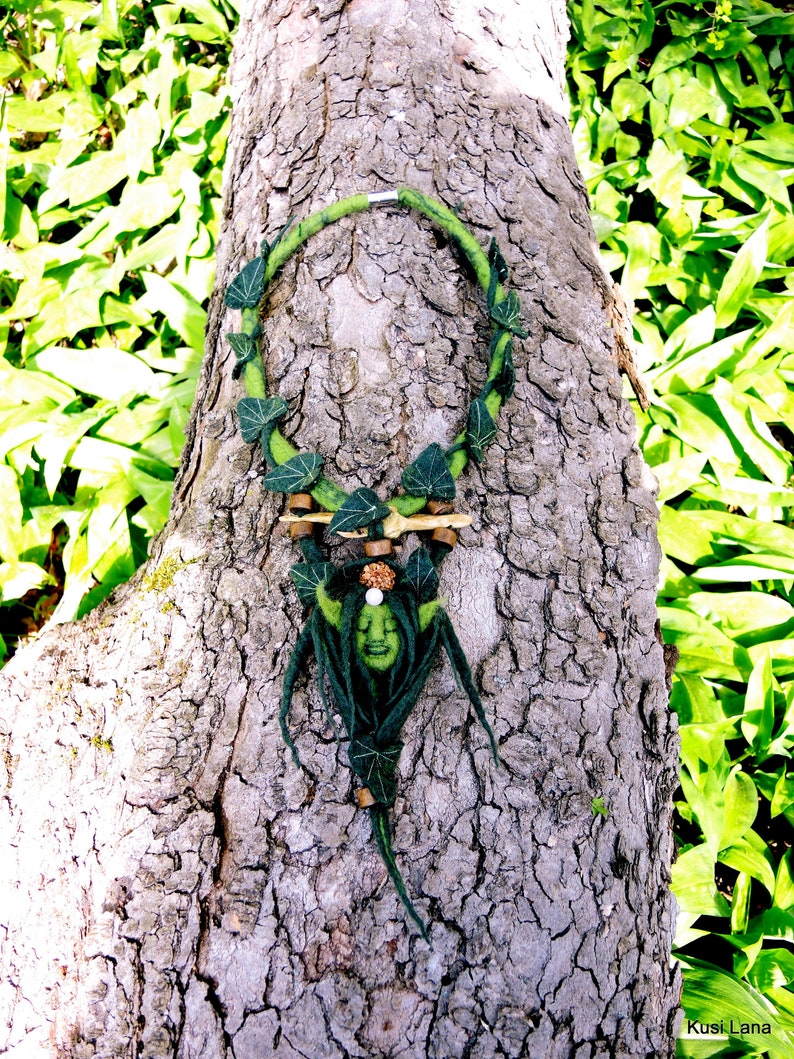 Elven necklace Forest jewelry Druid charm Forest elven | Etsy