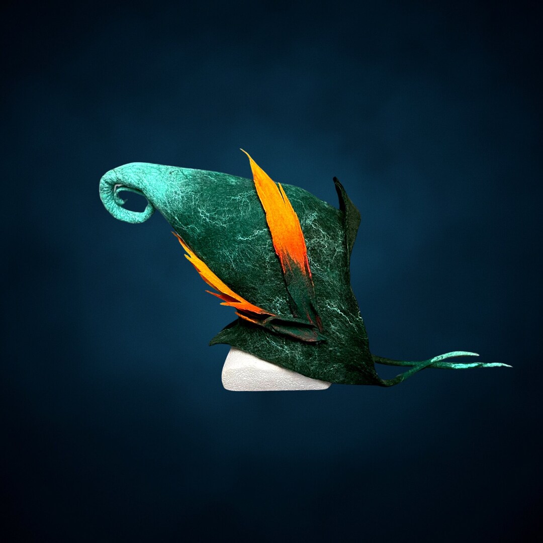 Green Hood, Wizard Hat Costume, Woodland Druid Hat, Elf Cap, Fantasy ...