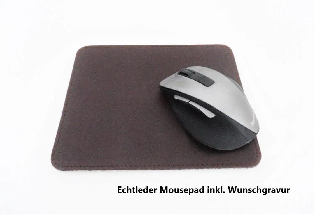 Personalized Genuine Leather Mouse Pad Brown, Handmade Mouse Pad, Gift ...