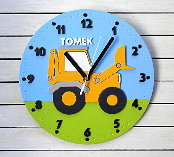 Wall Clock With Digger - Etsy
