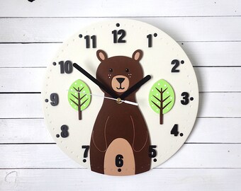 Teddy Bear Wall Clock - Etsy