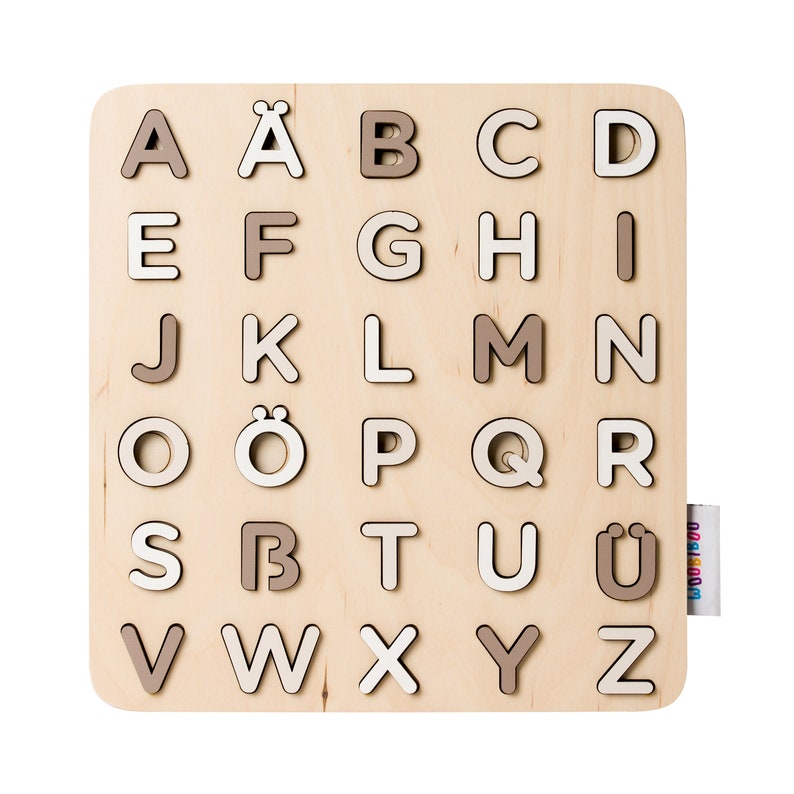Wooden Puzzle for Kids German Alphabet Letters Educational - Etsy