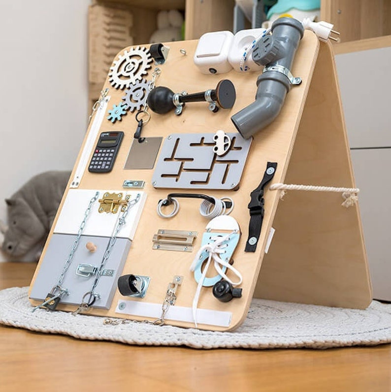 Personalized BUSY BOARD With STAND by Woobiboo Perfect Gift - Etsy