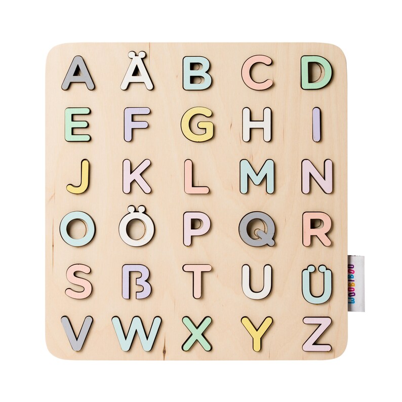 Wooden Puzzle for Kids German Alphabet Letters Educational - Etsy