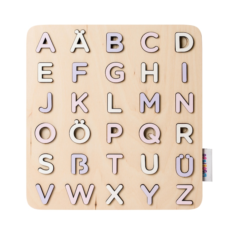 Wooden Puzzle for Kids German Alphabet Letters Educational - Etsy