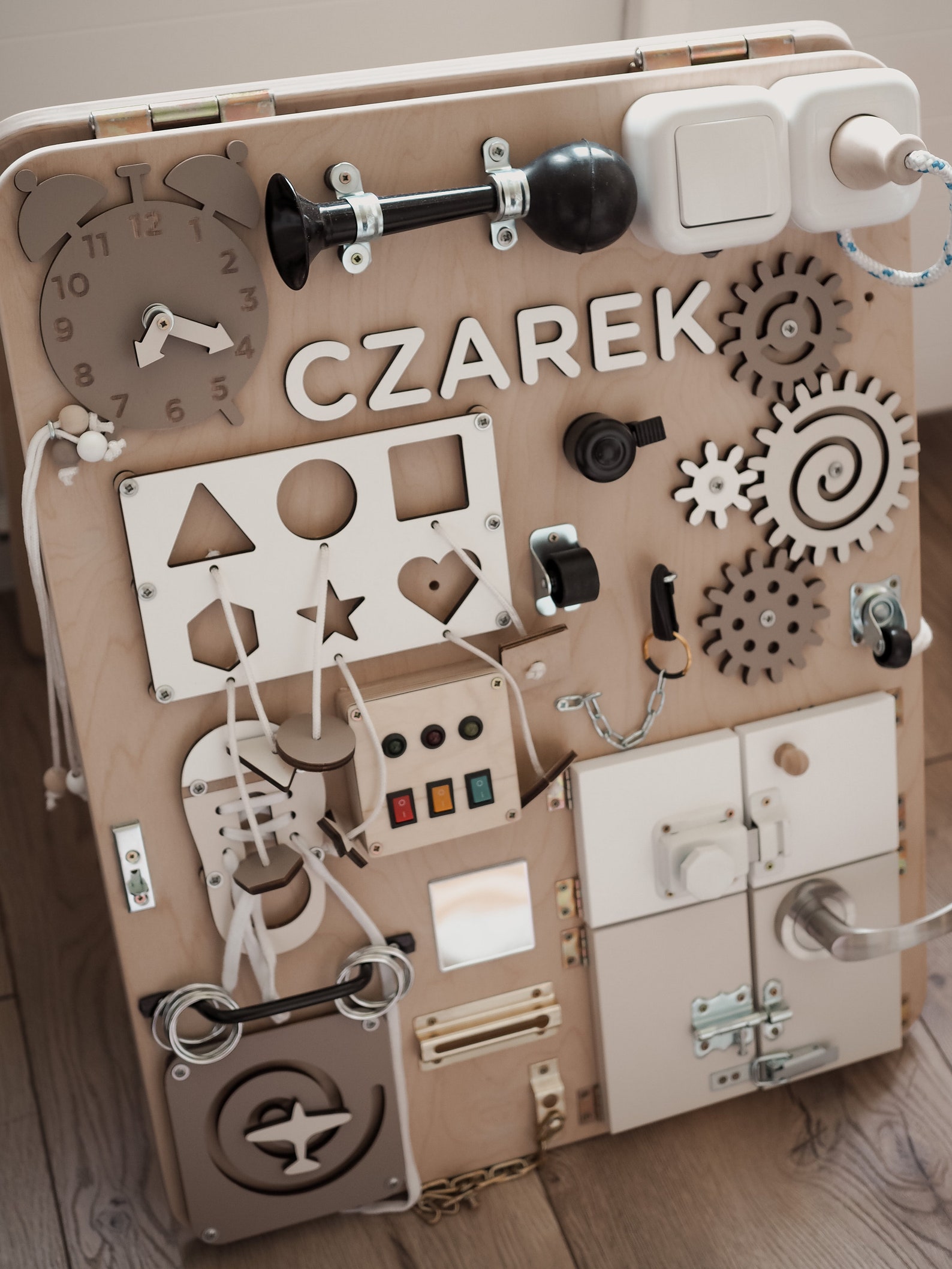 Boho Busy Board With Name Custom Busy Board Natural Busy - Etsy