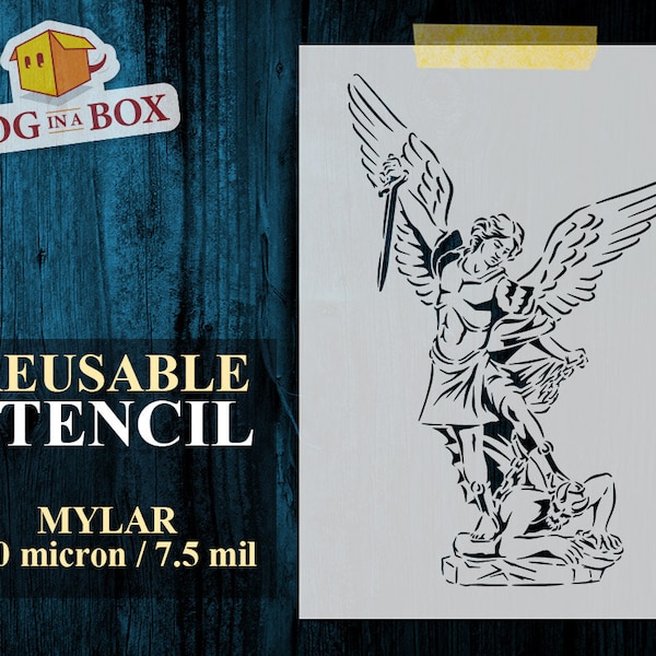 St Michael the Archangel Stencil - Etsy