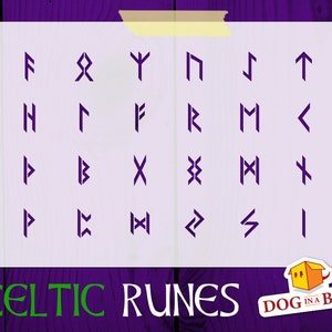 Runes Stencil N.2 - Runic Stencil for Wood Signs and Stones. Runic ...