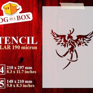 Phoenix Stencil N.1 - Reusable Stencil for Wood Signs, Fabrics and ...